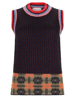 Dries Van Noten Gilet Con Motivo Geometrico - Multicolour