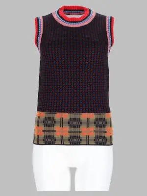 Dries Van Noten Gilet Con Motivo Geometrico