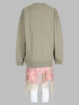 DIESEL® Abito In Felpa Con Gonna In Chiffon E Pizzo