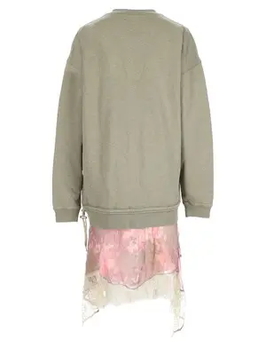 DIESEL® Abito In Felpa Con Gonna In Chiffon E Pizzo