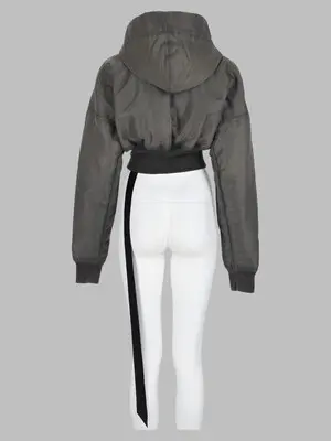 Rick Owens Giacca Cropped Con Cappuccio