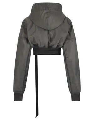 Rick Owens Giacca Cropped Con Cappuccio