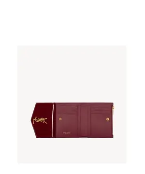 Saint Laurent Uptown Logo Plaque Wallet