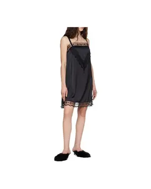 Simone Rocha Square-neck Lace-trim Dress