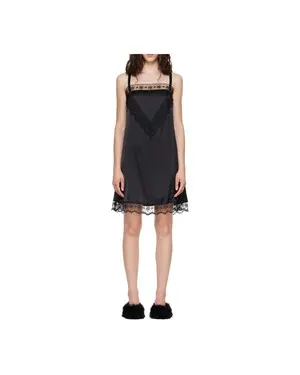 Simone Rocha Square-neck Lace-trim Dress