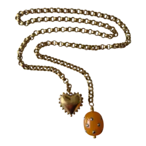 SCCOLLECTION Bonnie Wrap-up Necklace Auburn Mixed Metal - Orange