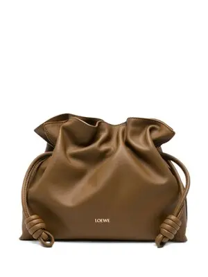 Loewe Flamenco Medium Leather Clutch - Brown