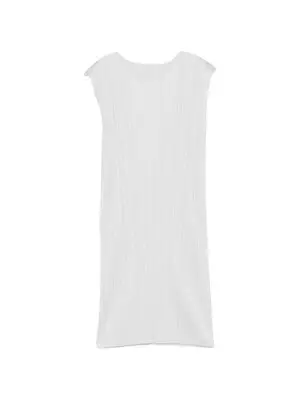 Issey Miyake Pleated Short Dress - Grey