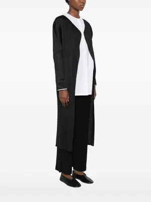 Issey Miyake Pleated Long Cardigan