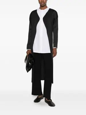 Issey Miyake Pleated Long Cardigan