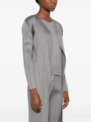 Issey Miyake Pleated Long Cardigan
