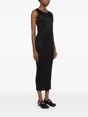 Issey Miyake Pleated Long Dress
