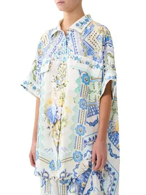 Camilla Oversized Linen Tunic Dress