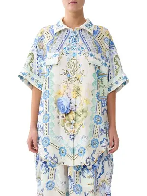 Camilla Oversized Linen Tunic Dress