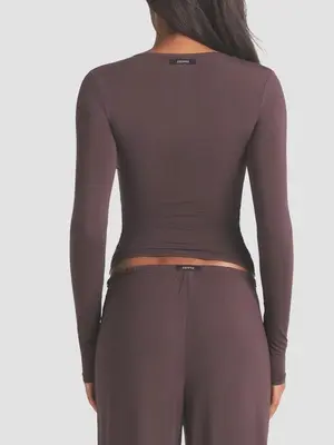 SKIMS Cloud Sleep Henley Top