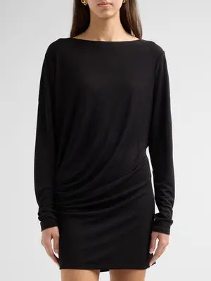 Ronny Kobo Nia Jersey Drape Mini Dress