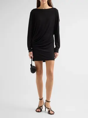 Ronny Kobo Nia Jersey Drape Mini Dress