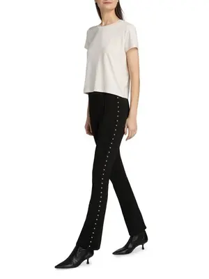 Cinq À Sept Percy Studded Bootcut Pants