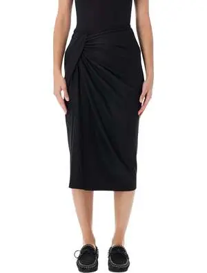 MARANT ETOILE Ruched Wrap Midi Skirt