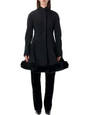 Stella McCartney Fur-trim Long Coat