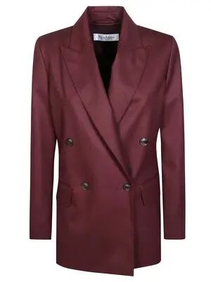 Max Mara Maxi-style Flannel Jacket For - Blu