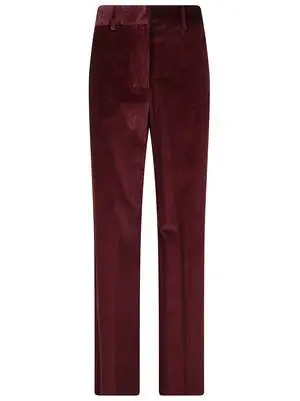 Max Mara Wide-leg Velvet Pants With Fine Stripe Detail