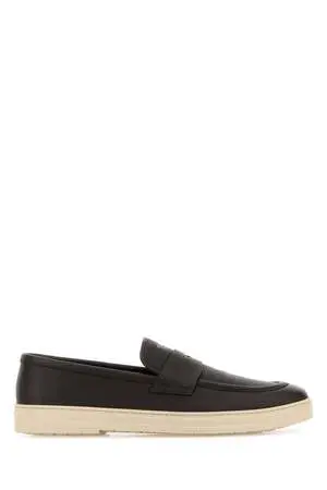 Prada Textured Leather Loafers