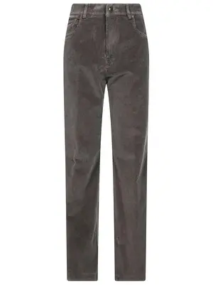 BERWICH Palazzo Pants With Flowing Silhouette - Marrone
