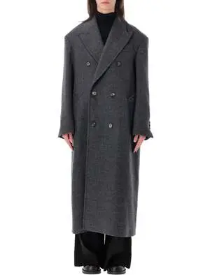 AMI Paris Double-breasted Wool Overcoat