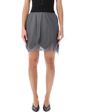 Gimaguas Lace-trim Mini Skirt - Grigio