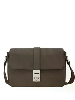 FERRAGAMO Hug Buckle Messenger Bag - Grey
