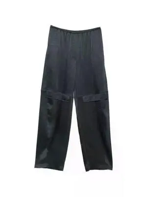 Nanushka Satin-finish Pallazzo Pants - Grey