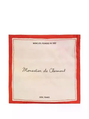 Moncler Silk Twill Foulard Scarf - Neutrals