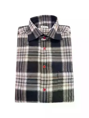 Kiton Check-pattern Button-down Shirt - Black