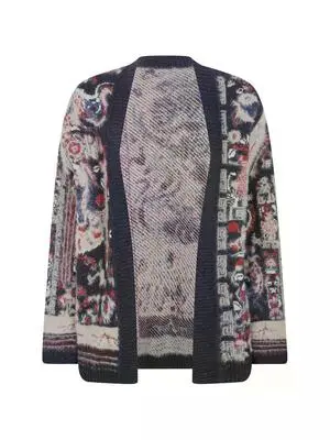 HUI MILANO Doubtless Intarsia-knit Cardigan - Neutrals