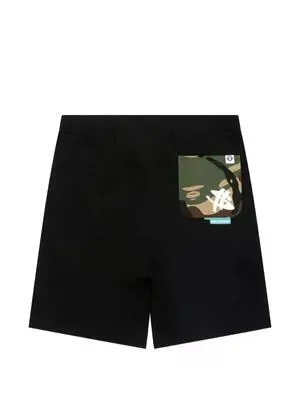 AAPE BY *A BATHING APE Moonface Logo Shorts - Black