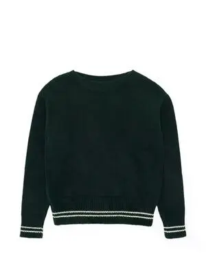 FORTELA Ftl Striped-trim Wool Sweater - Green