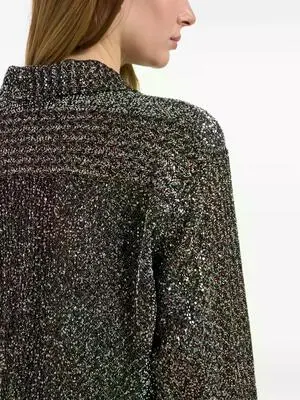 Missoni Sequin-embellished Zigzag-knit Shirt