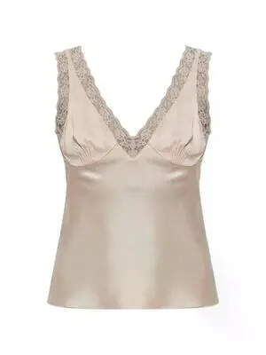 Posse Blake Lace-trim Top - Neutrals