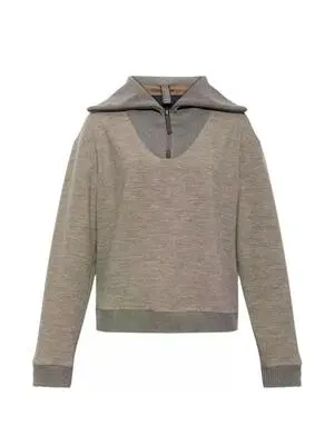 Sease Aral Zip-neck Sweater - Neutrals