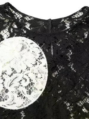 Dolce & Gabbana Polka-dot Lace Blouse - Black