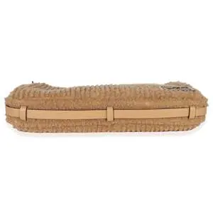 Fendi Miele Scuro Shearling Vitello Simply Shoulder Bag