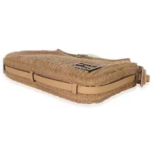 Fendi Miele Scuro Shearling Vitello Simply Shoulder Bag