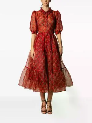 MIAU BY CLARA ROTESCU Ludovica Midi Dress - Red