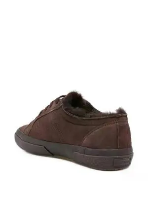 Superga Shearling-lined Suede Sneakers