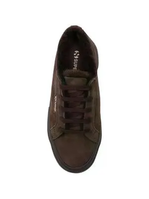 Superga Shearling-lined Suede Sneakers