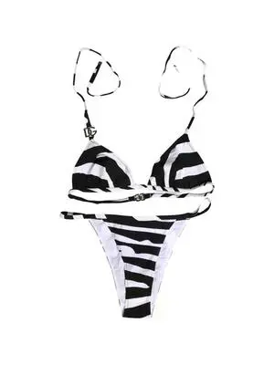 Dolce & Gabbana Zebra-print Bikini - Black