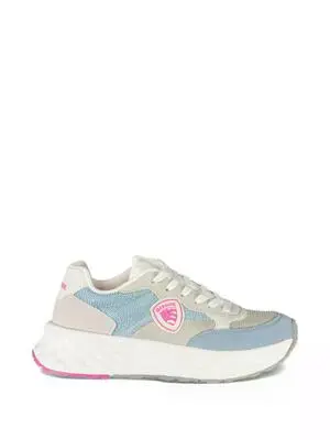 BLAUER. Panelled Logo-patch Sneakers - Blue