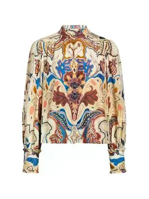 MARIE OLIVER Montana Paisley-print Shirt - Neutrals