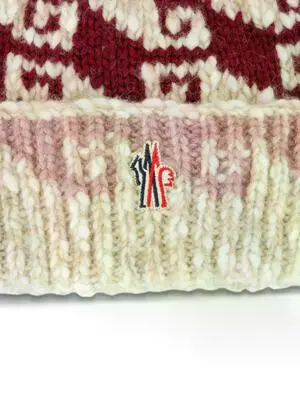 Moncler Pom-pom Intarsia-knit Beanie Hat
